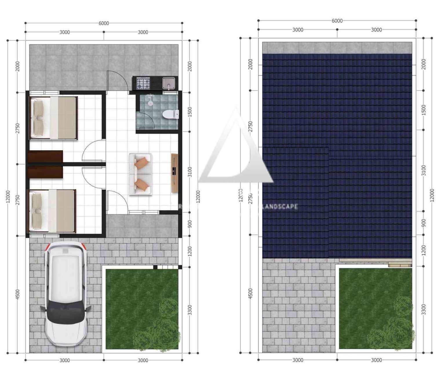 Inspirasi Denah Lantai 1 dan 2 untuk Rumah Minimalis Modern